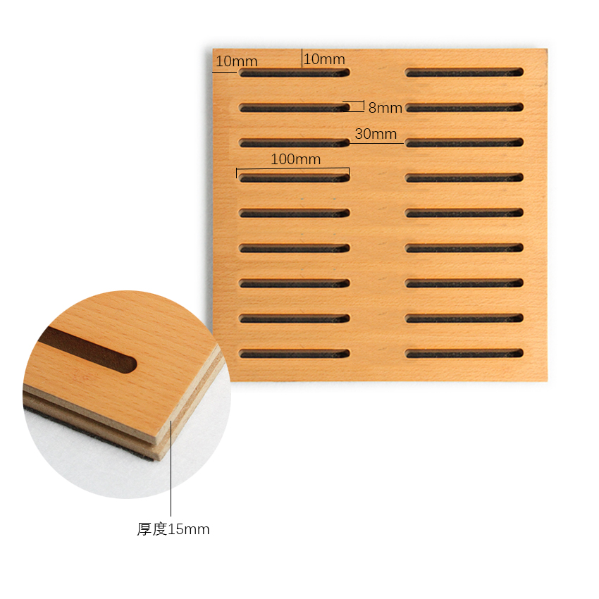 Noise Solutions Schlitzholz-Akustikplatte aus Holz für verschiedene ...